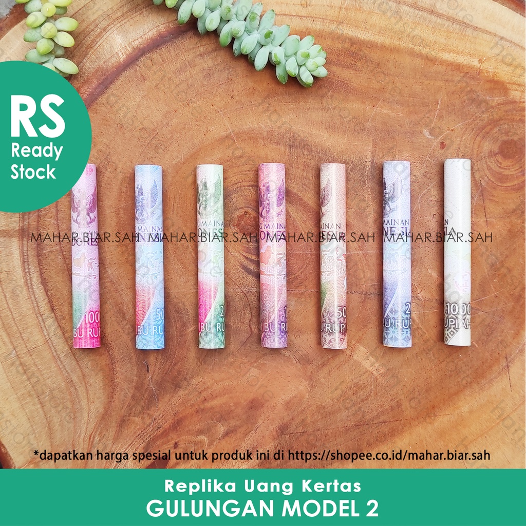 Jual RS Origami Gulungan MODEL 2 Sisi Depan dari Replika uang Kertas ...