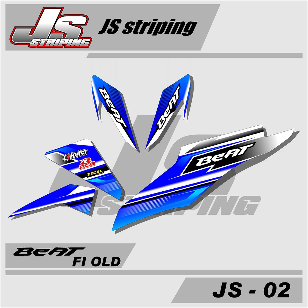 Jual Stiker Striping BEAT 2013 2014 2015 Fi/F1 Lama Variasi Stiker ...