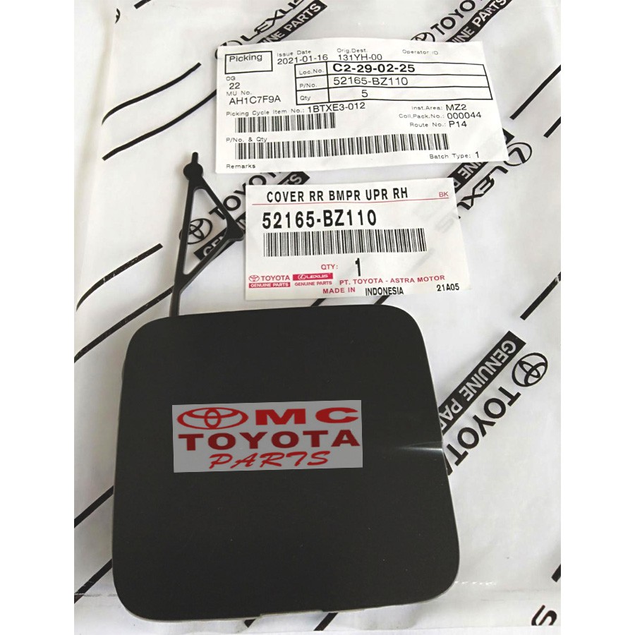 Jual Tutup Cover Derek Towing Bumper Belakang Kanan Terios Rush 52165 ...