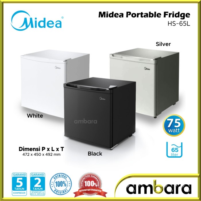 Jual Kulkas Mini Midea HS65L Kulkas Portabel 65 Liter Midea HS-65L ...
