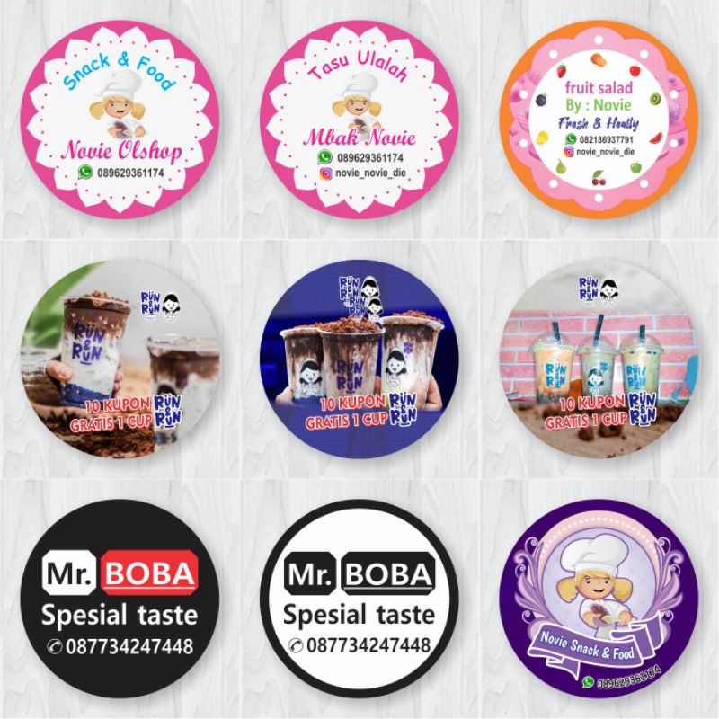 Jual Stiker BULAT & KOTAK Kemasan Label Olshop Merk, Label Makanan, Kue ...