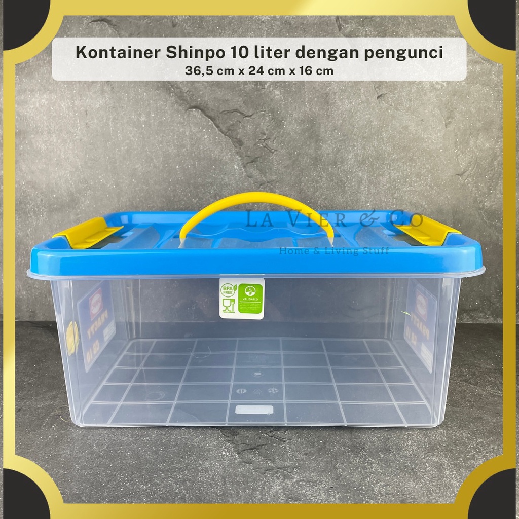 Jual Kontainer shinpo 10 liter dengan pengunci plastik (by Gojek Grab ...