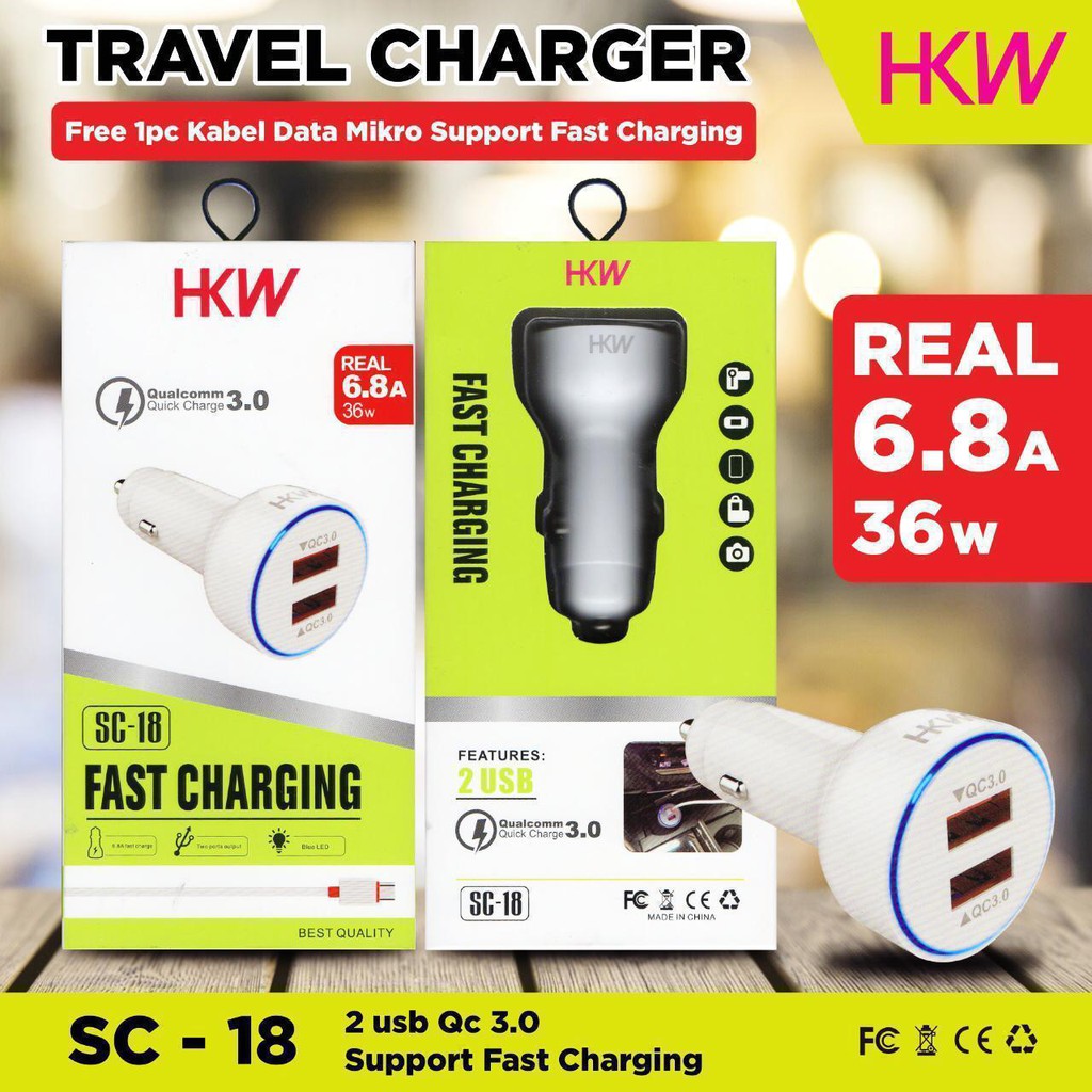 Jual SAVER MOBIL 2 USB SC-18 ( HKW) | Shopee Indonesia