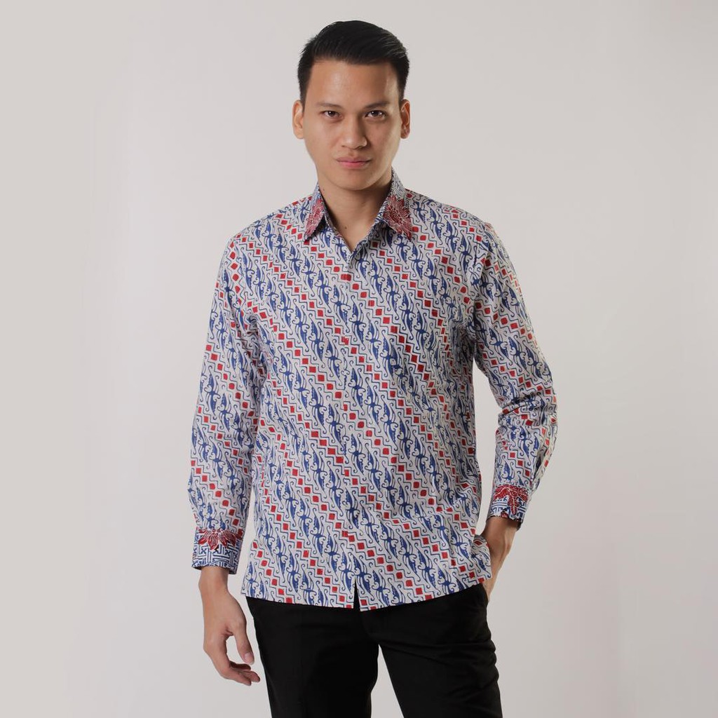 Jual Parang Blue Batik Shirt CHP094 | Shopee Indonesia