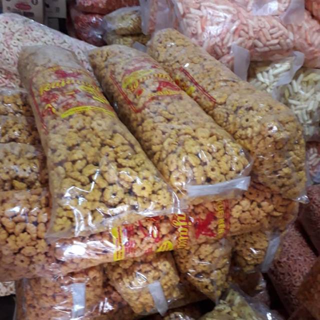 Jual Snack 1 kg camilan kembang ribut kue anting anting gurih renyah ...