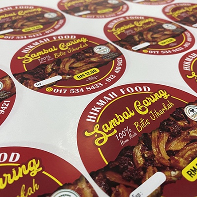 Jual CETAK STIKER LEBEL KEMASAN MURAH FREE DESAIN | Shopee Indonesia