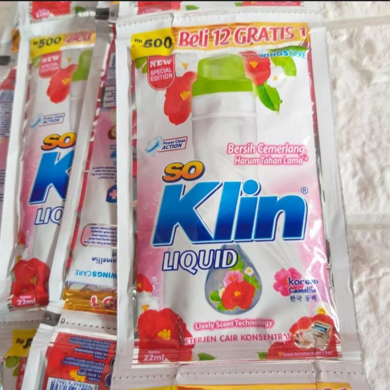 Jual So Klin Liquid Cair Renceng 12 Sachet 22ml / Soklin Liquid Renceng Murah | Shopee Indonesia