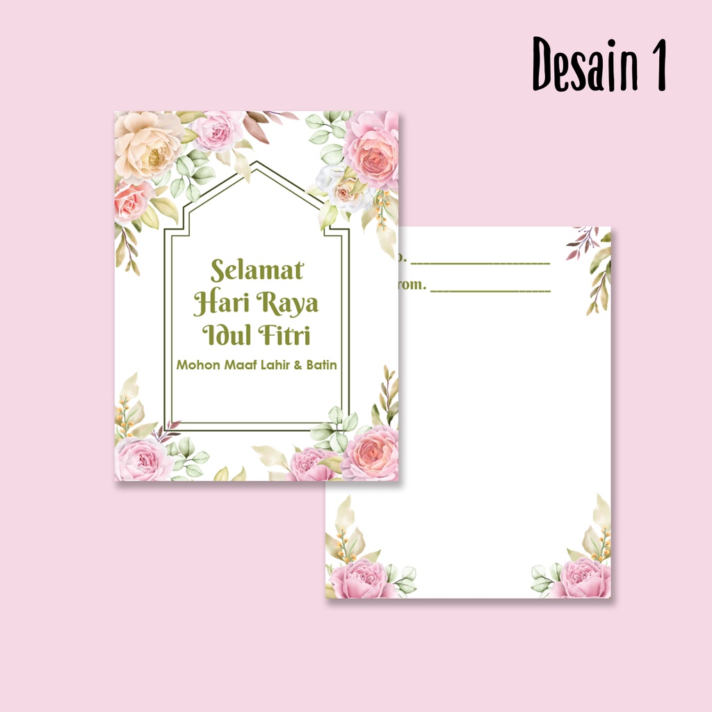 Jual Kartu Ucapan Idul Fitri | Kartu Ucapan Parcel Lebaran Bolak Balik ...