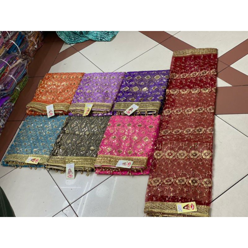 Jual selendang / kerudung / hijab / duppata pernikahan india hijab ...