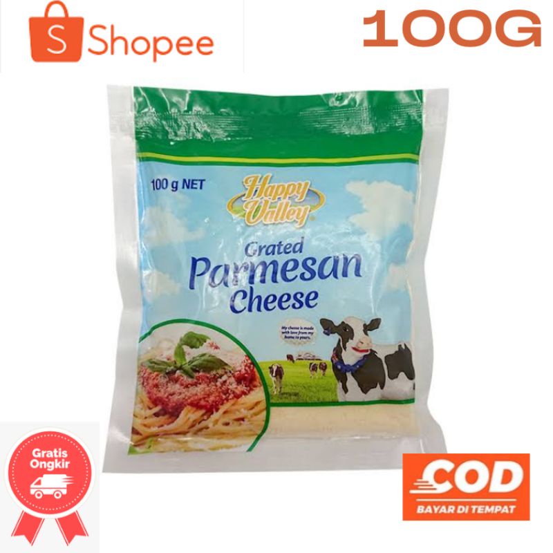Jual KEJU PARMESAN HAPPY VALLEY 100GRAM ORIGINAL HAPPY VALLEY PARMESAN ...