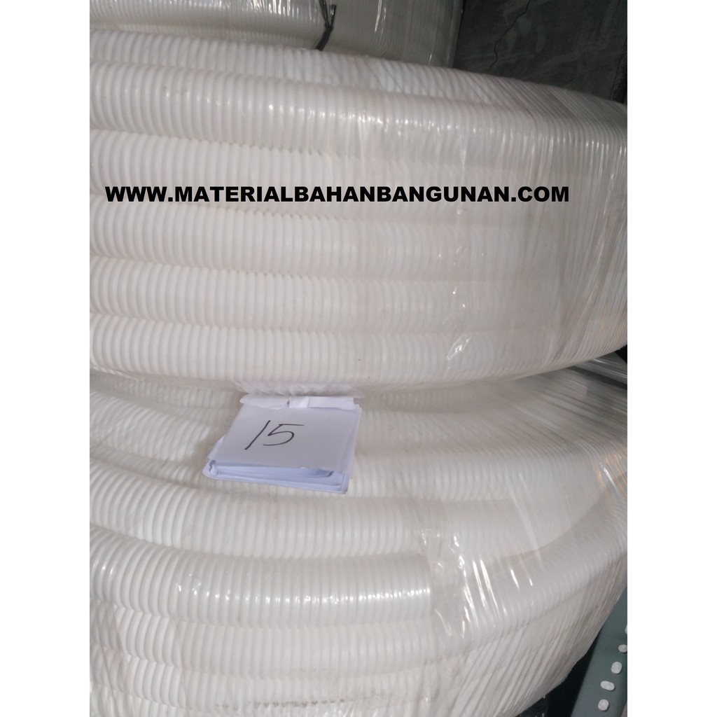 Jual jual per 5 M selang flexible putih 3/4 inch pipa listrik drainase ...