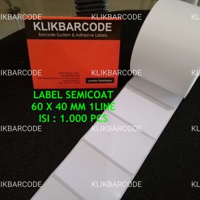 Jual STIKER BARCODE LABEL 6X4 CM isi 1.000pcs SEMICOATED | Shopee Indonesia