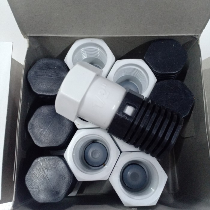 Jual tosen klep 1/2 inch klel hitam putih 0,5 1/2in foot klep 1/2" Elfa ...