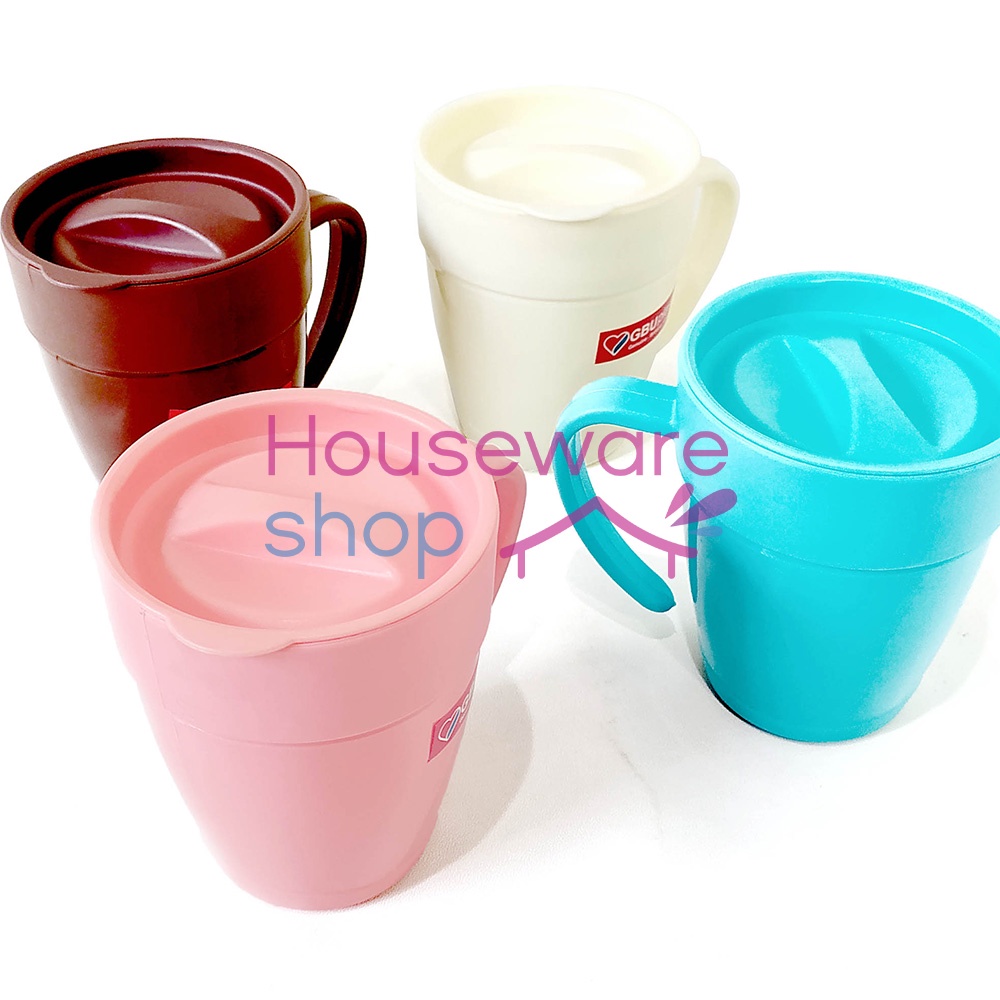 Jual Cangkir Tutup / Mug Tutup Unik / Gelas Plastik Tutup Kimmy 350 ml ...