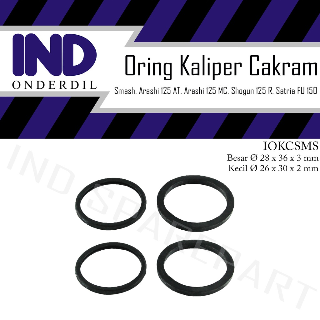Jual Oring-Karet-Seal-Sil Piston Kaliper Cakram Kepala Babi Depan Smash/Satria FU/Arashi-Arasi ...