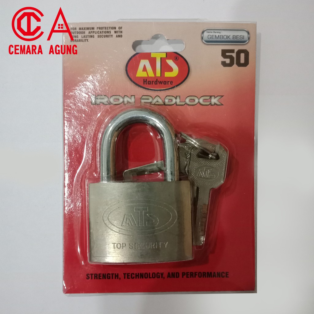 Jual Gembok Kunci Pintu Pagar ATS 50 Pendek | Shopee Indonesia