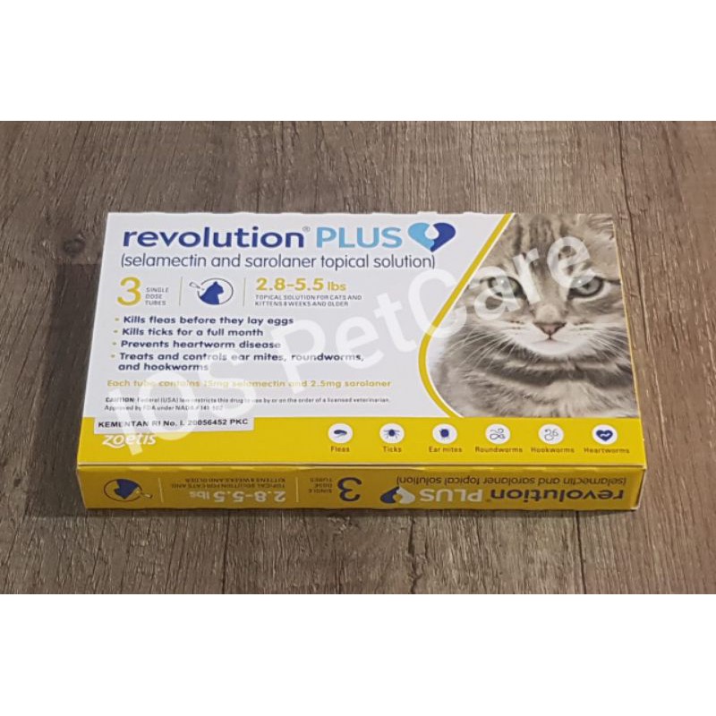 Jual Revolution Plus Cat Kitten 0,25ml Gold per 1pipet/1pc | Shopee ...