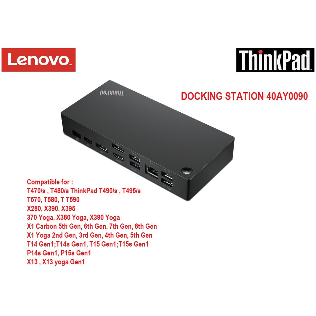 Jual Docking Station ThinkPad Universal Type C 40AY0090 Gen 2 Original ...