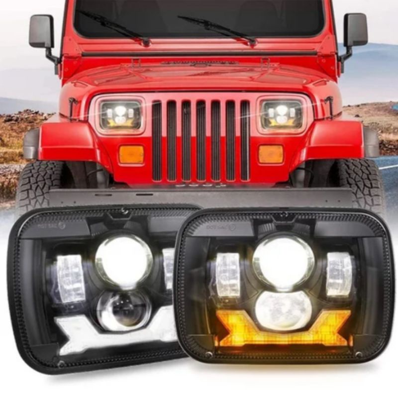 Jual Headlamp LED Daymaker Kotak Premium Taft Rocky Hiline Feroza ...