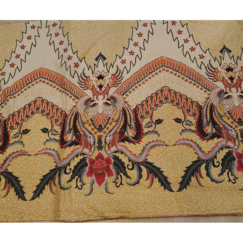 Jual Kain batik primissima motif parang merak ukel kuning | Shopee ...