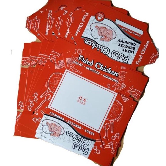 Jual Super Testimoni Box / Dus / Kotak Fried Chicken Ivory 270gsm isi ...