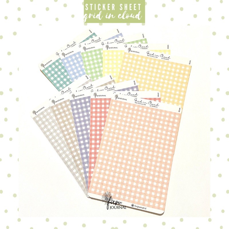 Jual GRID IN CLOUD STICKERS STICKER UNTUK JURNAL JOURNAL PLANNING ...