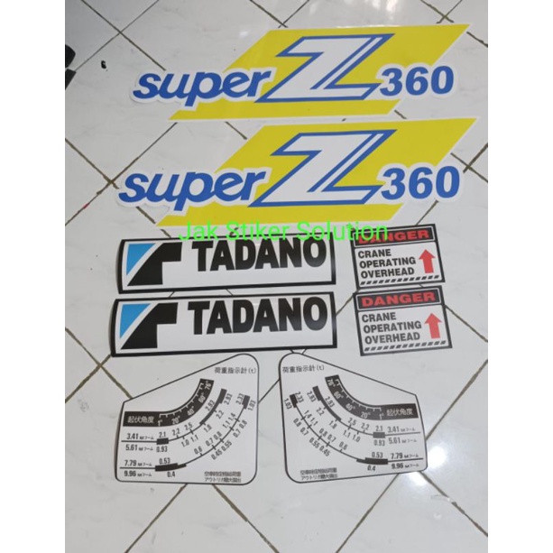 Jual Stiker Crane Tadano Super Z360 Sticker Alat Berat | Shopee Indonesia