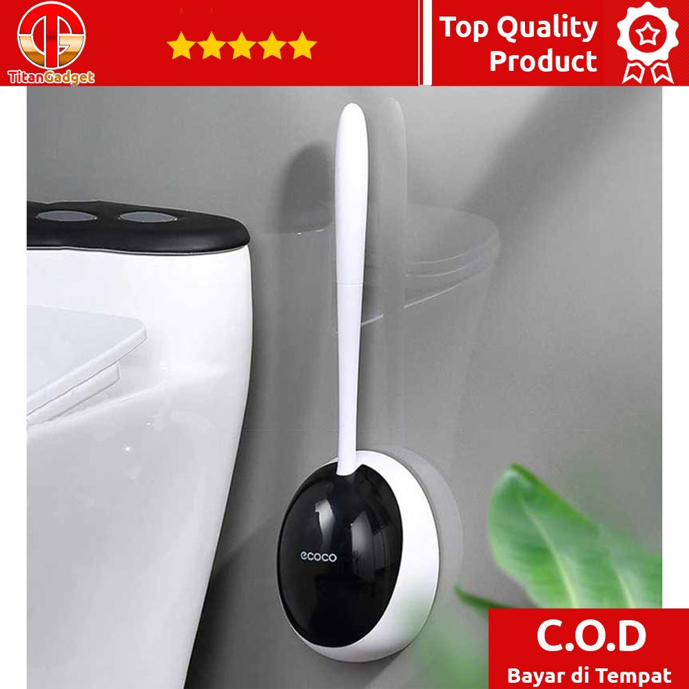 Jual Sikat Toilet WC Silicone Brush Wall Mounted - E2023 TitanGadget ...