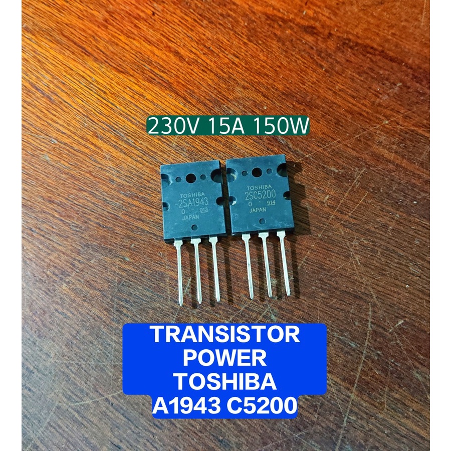 Jual Transistor Tr A1943 C5200 Toshiba A1943 C5200 Power Final | Shopee ...