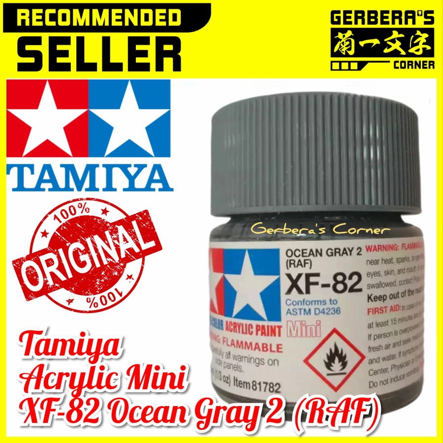 Jual Tamiya Acrylic Mini XF82 XF-82 Ocean Gray 2 (RAF) Cat Kuas ...