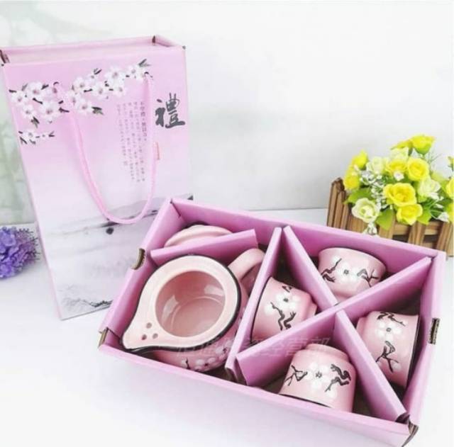 Jual Chinese Tea Set 1 Teko and 4 Tea Cup - Gift Set Cangkir Teh (Baca ...