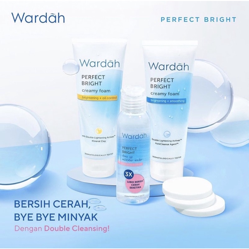 Jual WARDAH Perfect Bright Creamy Foam Brightening & Smoothing 60ml ...