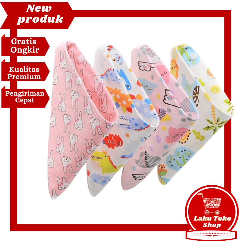 Jual LK Celemek Bayi Slabber Sleber Segitiga MPASI Anak Import ...