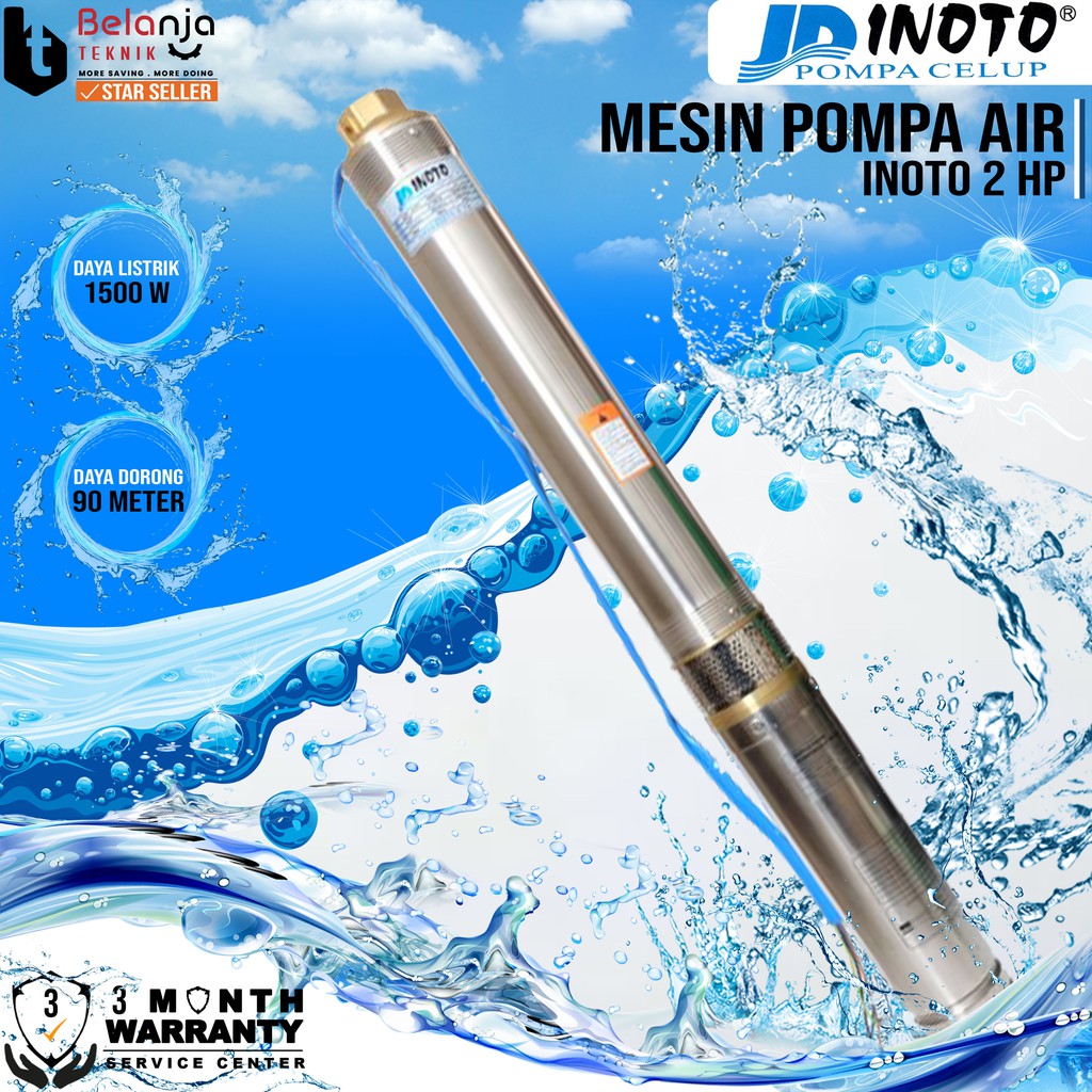 Jual Inoto Pompa Satelite Otomatis 2 HP 1.5 Inch Pompa Submersible 1500 ...
