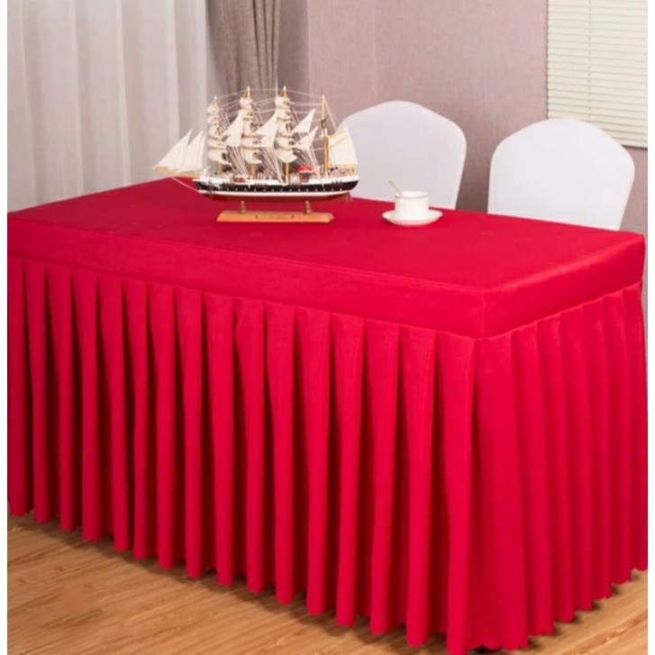 Jual DEKORASI MEJA/SKRITING MEJA/ROK MEJA REMPEL TINGGI 75CM X PANJANG ...