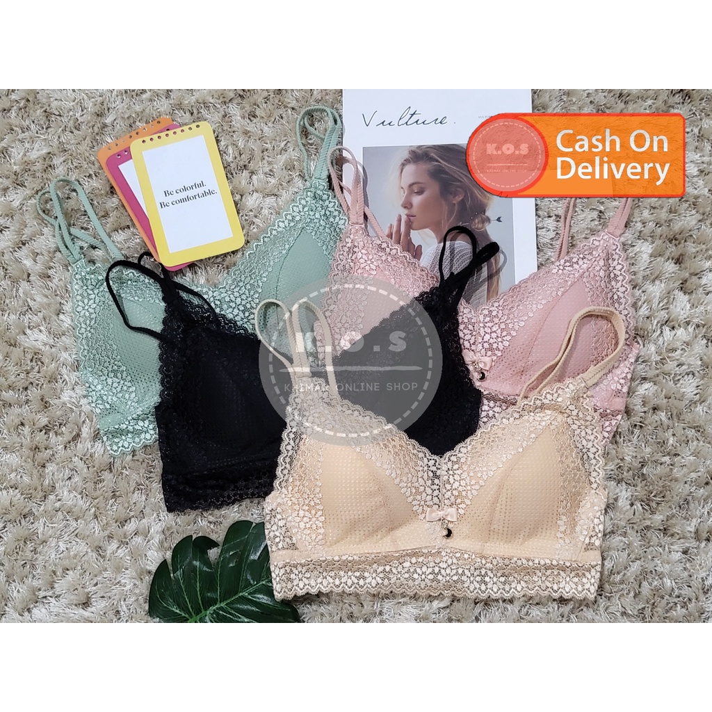 Jual Bra bh wanita renda tanpa kawat size 34-36 | Shopee Indonesia