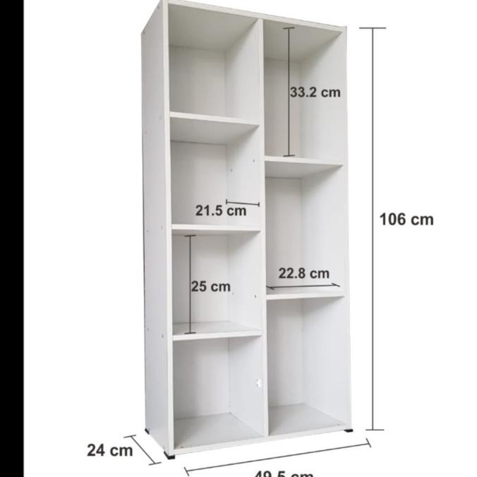 Jual Rak Lemari Buku 7 Susun Kayu Belajar Anak Dokumen Serbaguna ...
