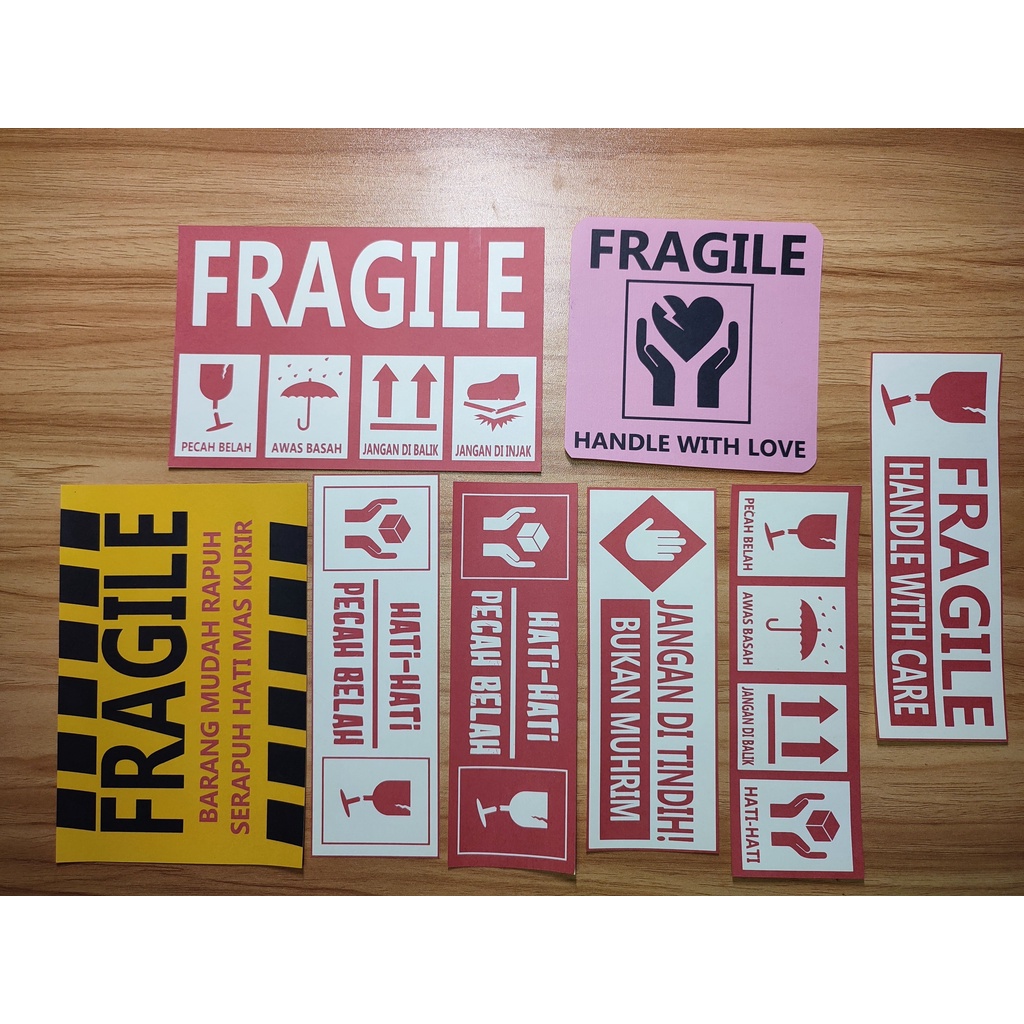 Jual Sticker Label Fragile | Sticker Packing | Label Pengiriman ...