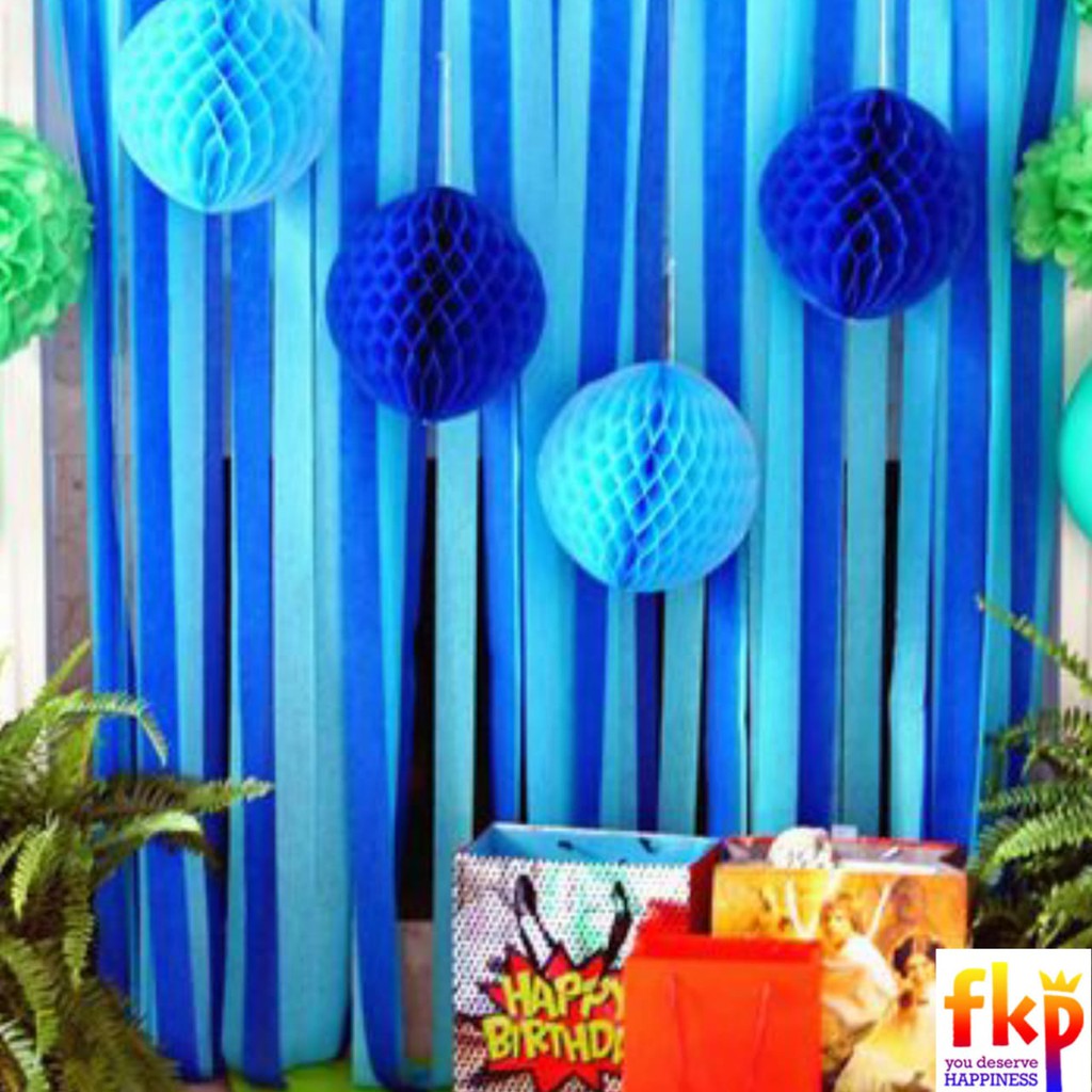 Jual FUN KIDS PARTY Paket Streamer Dekorasi Tema Biru / Kertas Krep ...