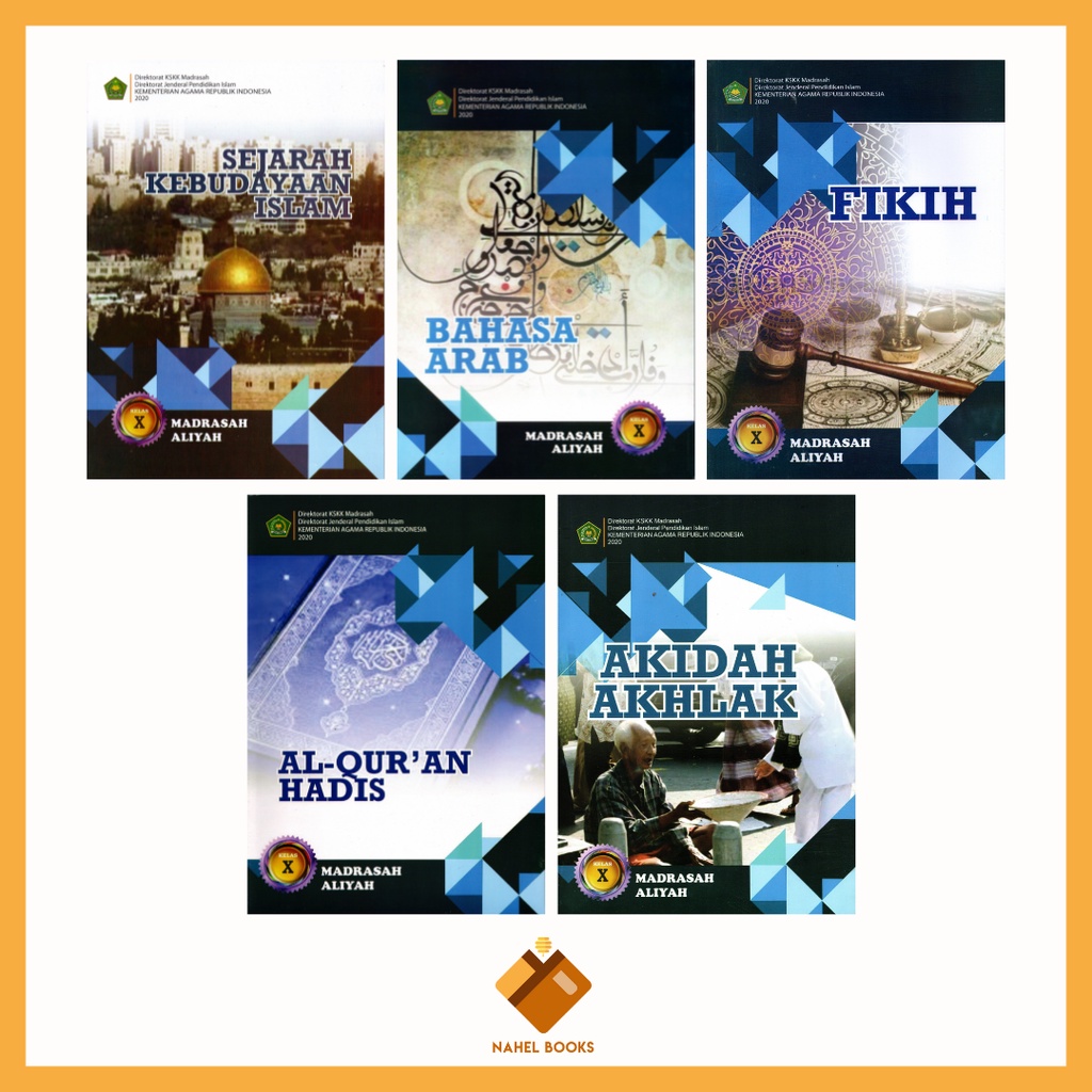 Jual BUKU PAKET MA SMA KELAS 10 / X KEMENAG (AL-QURAN HADIST, AKIDAH AKHLAK, BAHASA ARAB, FIKIH ...