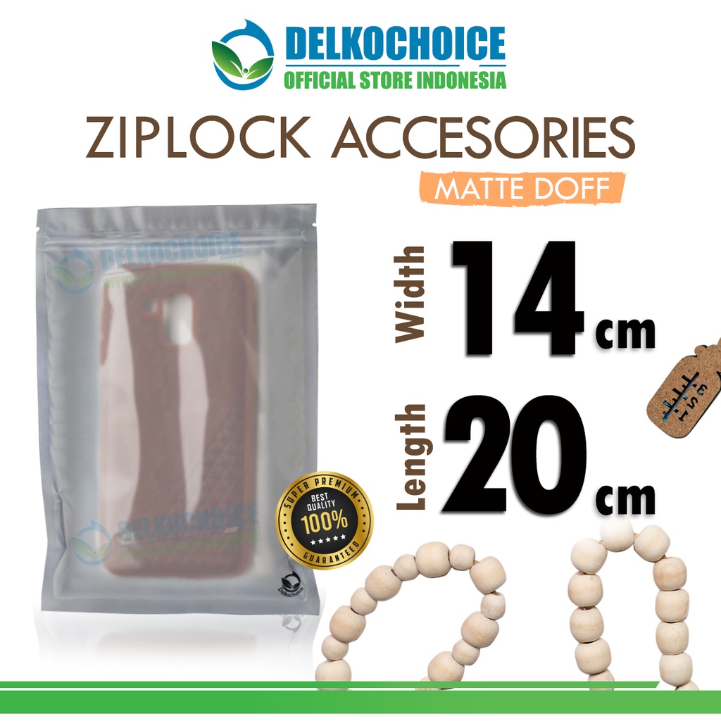 Jual PLASTIK KLIP MATTE ZIPLOCK BAG KEMASAN AKSESORIS DELKOCHOICE ...