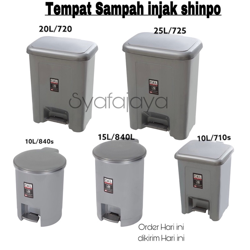 Jual SHINPO - Tempat Sampah Injek / Tempat Sampah injak 10L-15L-20L-25L | Shopee Indonesia
