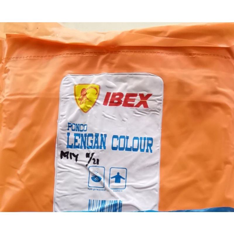Jual JAS HUJAN PONCO LENGAN COLOUR IBEX | Shopee Indonesia
