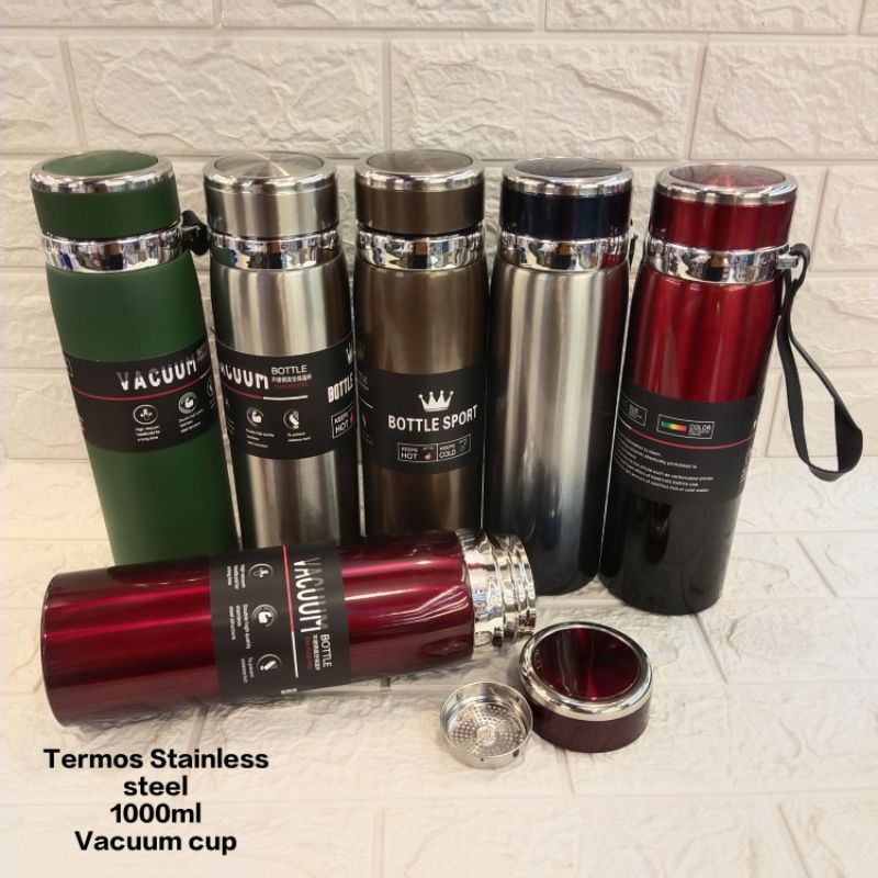 Jual Termos stainless steel 800ml -1000ml// termos air panas Vacuum cup ...