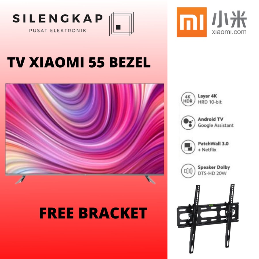 Jual TV XIAOMI MI TV 4 55 INCHI BEZEL LESS 4K ANDROID TV GARANSI RESMI ...