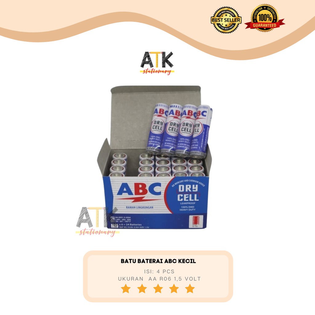 Jual Batu Baterai ABC Kecil A2 atk | Shopee Indonesia