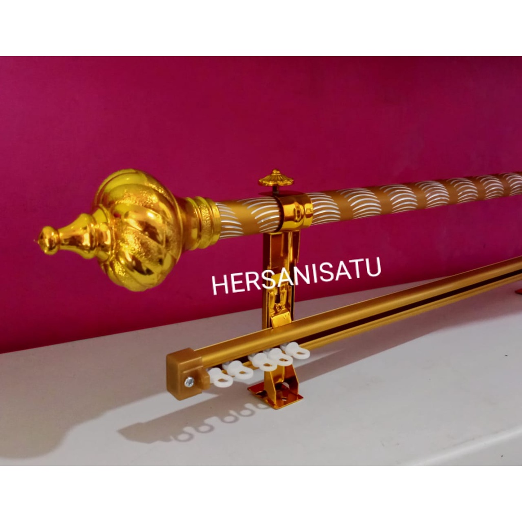 Jual Besi Gorden Double Rollet Gordyn Kotak Vitace Alkan Full Set ...