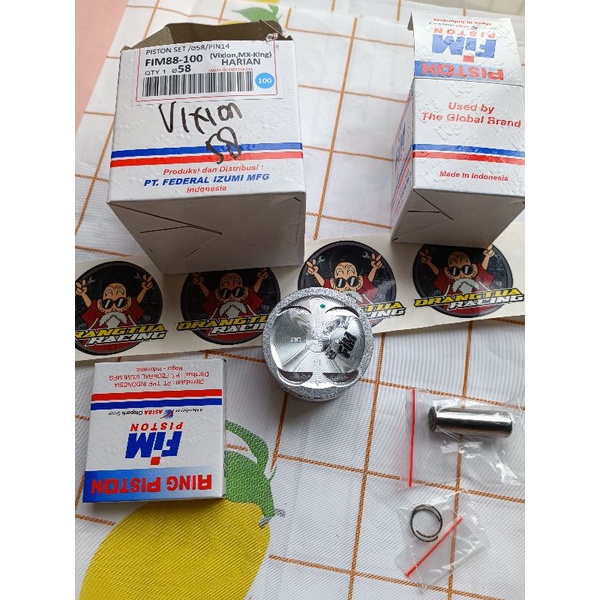 Jual PISTON KIT SEHER FIM 88 YAMAHA JUPITER MX KING VIXION R15 57 57.5 ...