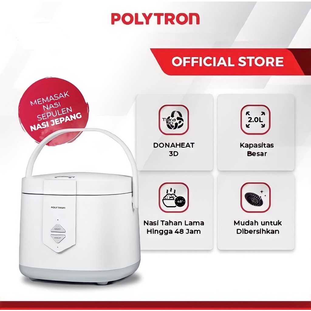 Jual Polytron Rice Cooker Donabe 2 Liter PRC 1201 | Shopee Indonesia