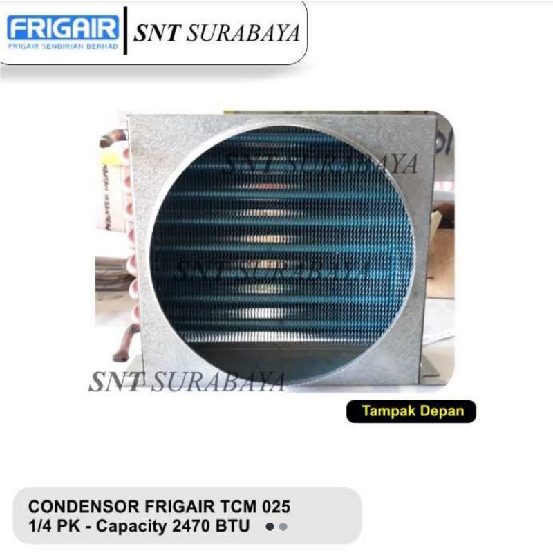 Jual CONDENSOR FRIGAIR 1/4PK TCM 025 - FRIGAIR CONDENSOR 1/4PK FREEZER CHILLER. JUAL CONDENSOR ...